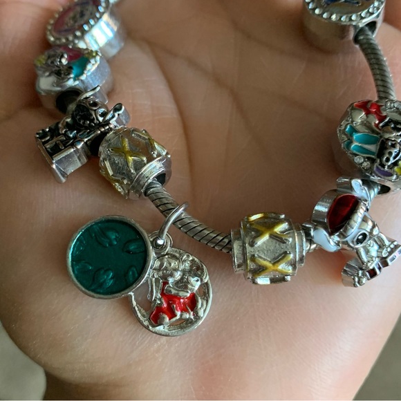 Pandora | Jewelry | Pandora Snake Bracelet W 9 New Disney Lilo Stitch ...